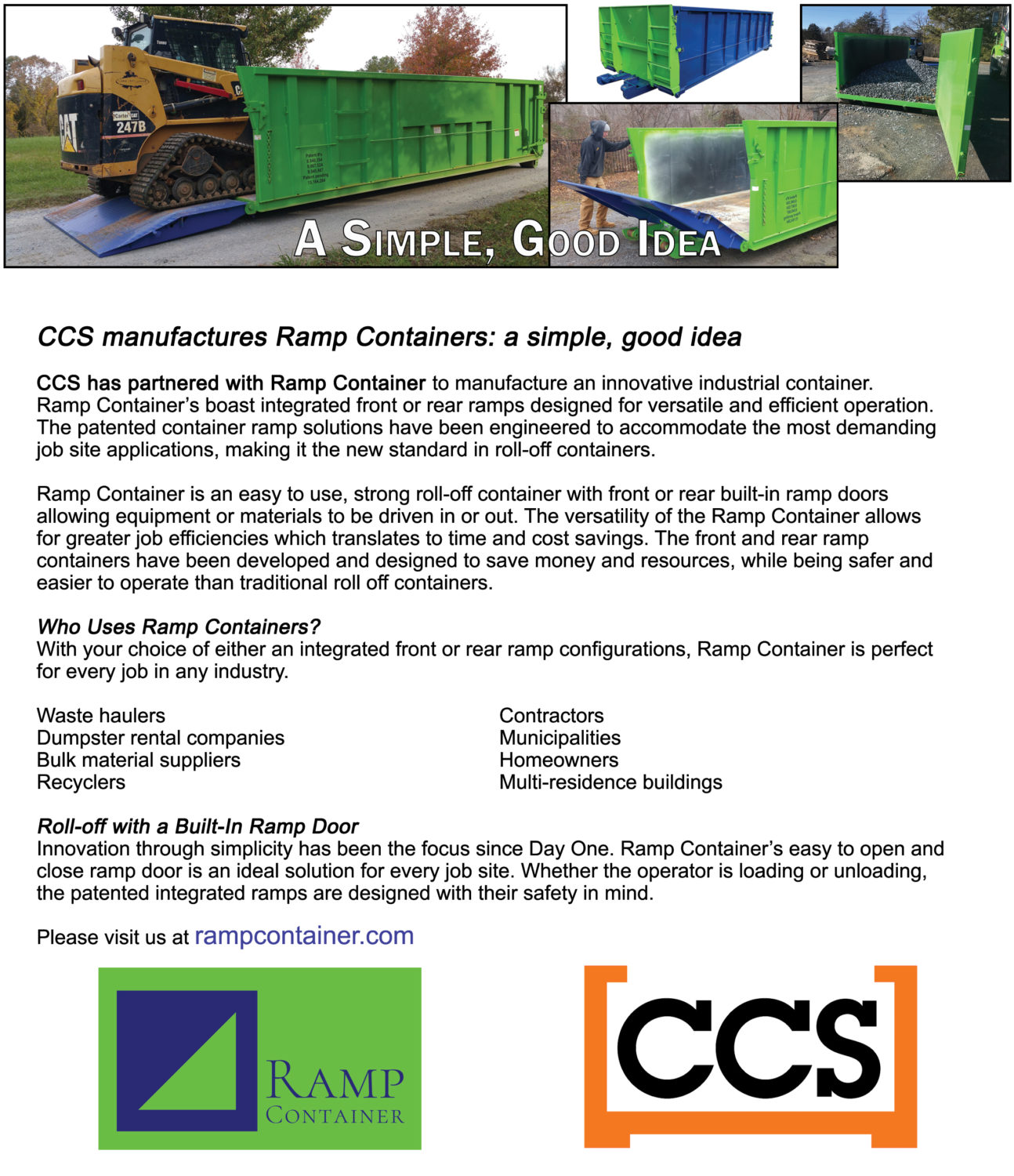 CCS Manufactures Ramp Containers | Custom Container Solutions