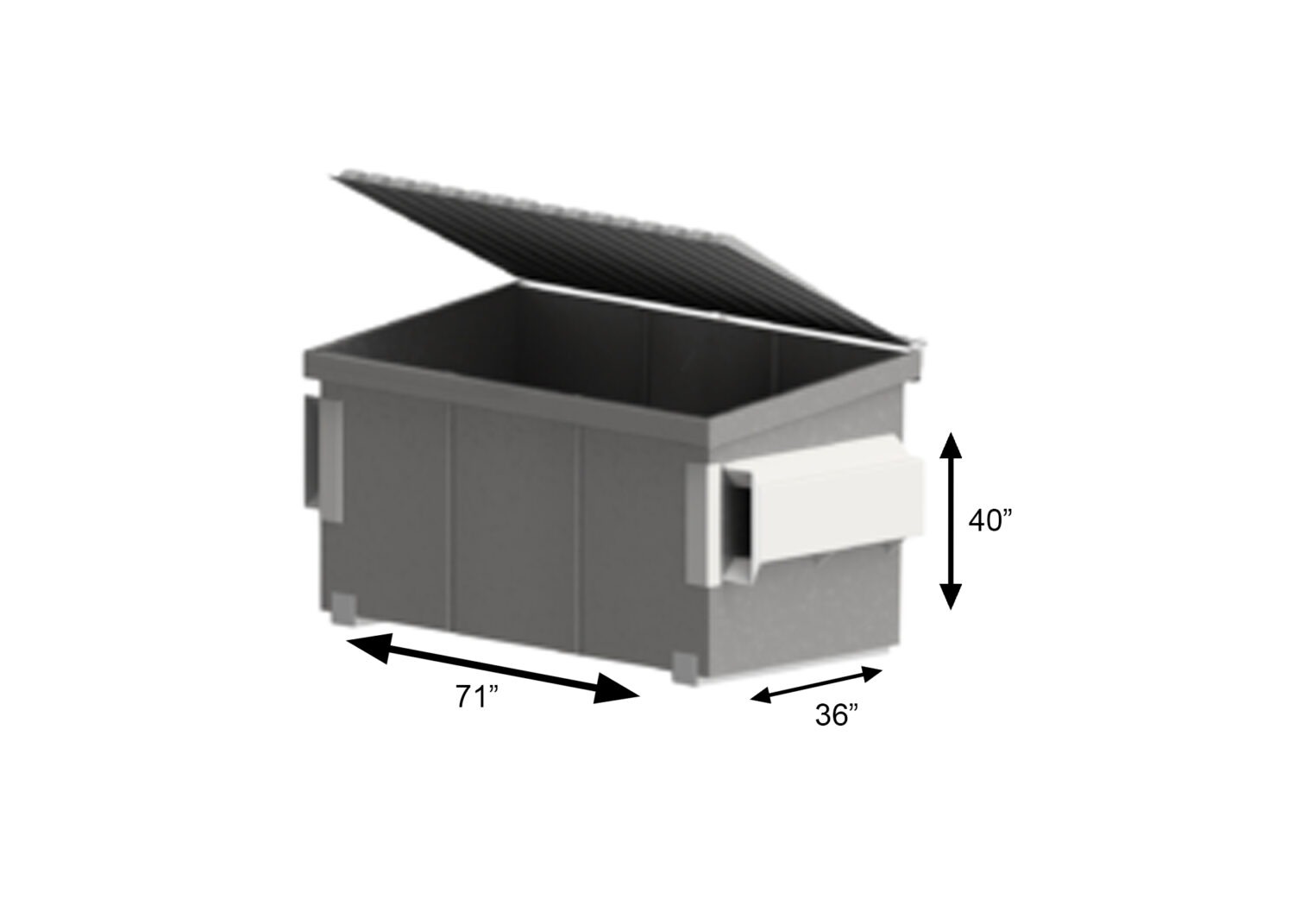 Front Load 4CY (4 Jet Black) | Custom Container Solutions
