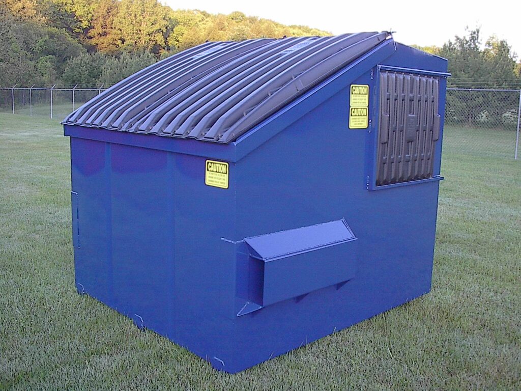 Front Load 6CY. Slant, With Side Door (9-Jet Black) | Custom Container ...